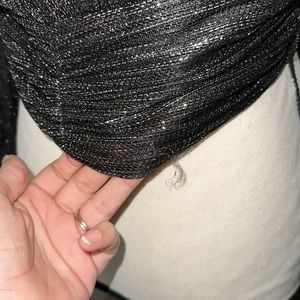 Zara | Tops | Zara Knotted Crop Top With Metallic Thread | Poshmark